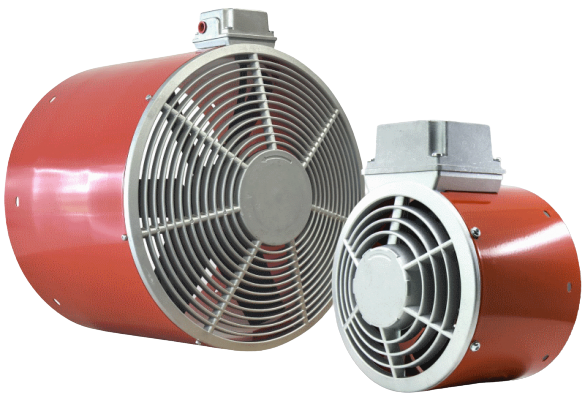 Forced cooling fan for electric motor attachment