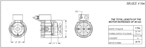 PENTA 1L DC-MOTOR 95 Watt; 3000 min-1 56 - B34 (Fuss+Flansch) /36V